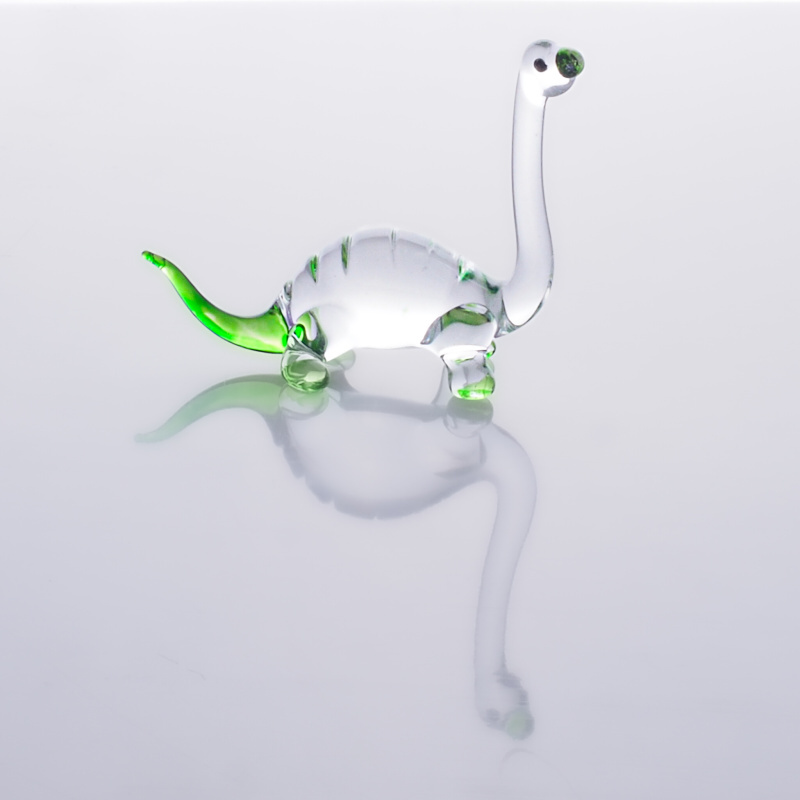 Glass Statuette Brontosaurus Green